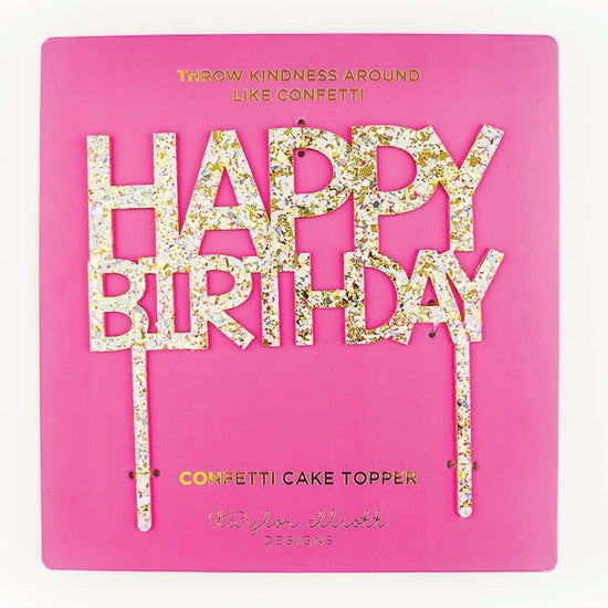 Confetti Cake Topper ~ Various Themes – Fox & Fig